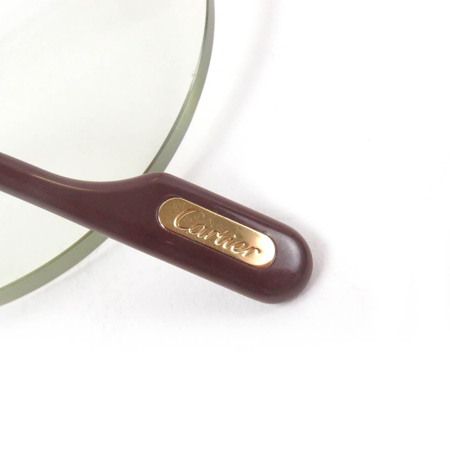 美品□Cartier カルティエ Cロゴ ツーポイント リムレス メガネ 眼鏡