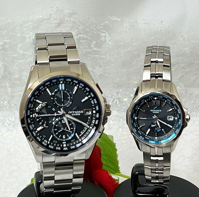 カシオ OCEANUS オシアナス 腕時計 ペアウオッチ 電波時計 OCW-T2600-1AJF OCW-S340-1AJF ラッピング無料 ...