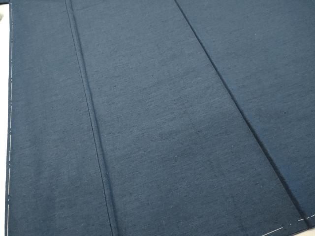 平和屋着物○男性 紬 青藍色 アンサンブル 正絹 逸品 DAAT1403tw