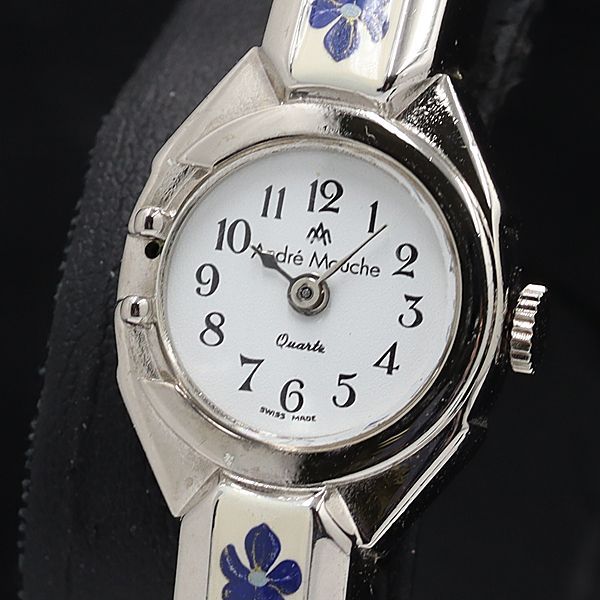 ANDRE MOUCHE QZ ホワイト文字盤 石付 バングルウォッチ レディース腕時計 KMR 2000000 NSK - メルカリ