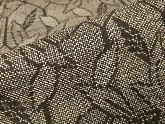 平和屋着物○本場大島紬 白大島 一元7マルキ 麻の葉文様 正絹 逸品