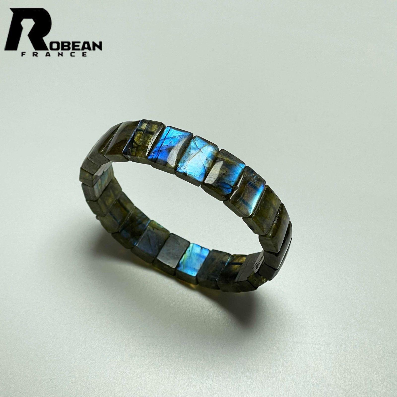 高級EU製 定価8万円★ROBEAN・レインボーラブラドライト★バングル パワーストーン アクセサリー 開運 幸運 浄化 プレゼント 12*8 ...