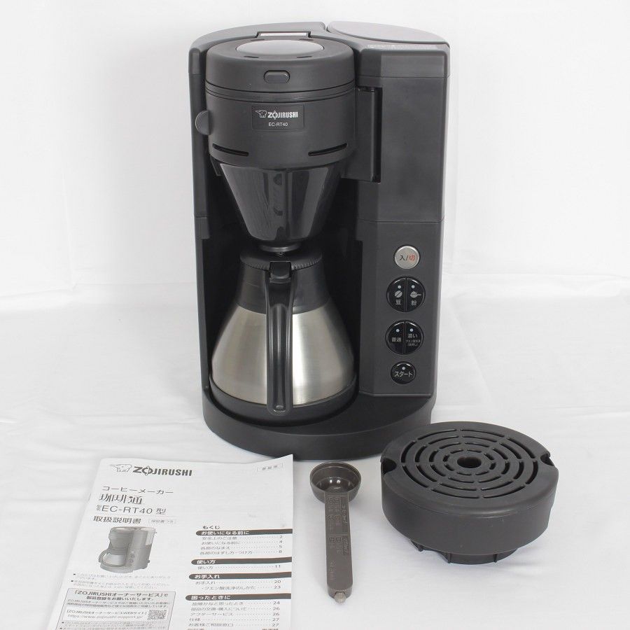 【美品】象印 珈琲通 EC-RT40-BA ブラック 2023年製 ステンレスサーバー 4カップ コーヒーメーカー エスプレッソマシン ZOJIRUSHI 本体 - メルカリ