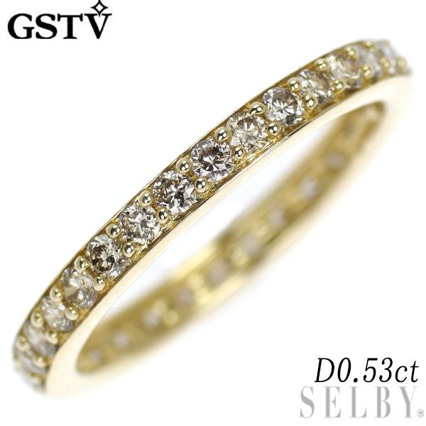 GSTV K18YG ダイヤモンド リング 0.53ct フルエタニティ - メルカリ