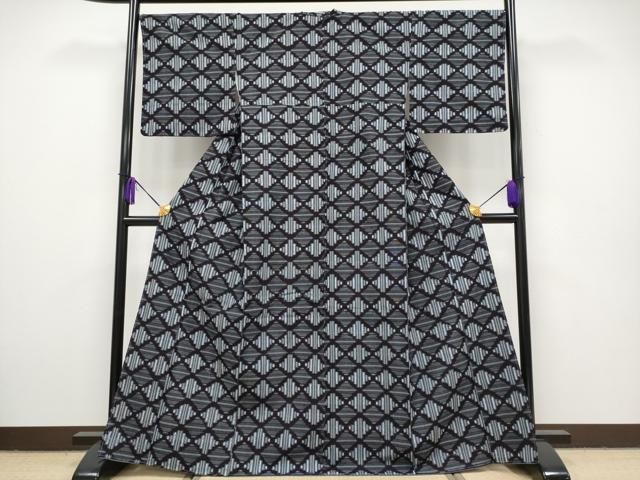 平和屋本店□極上 久留米絣 菱繋ぎ 綿 野村織物謹製 証紙付き 西武