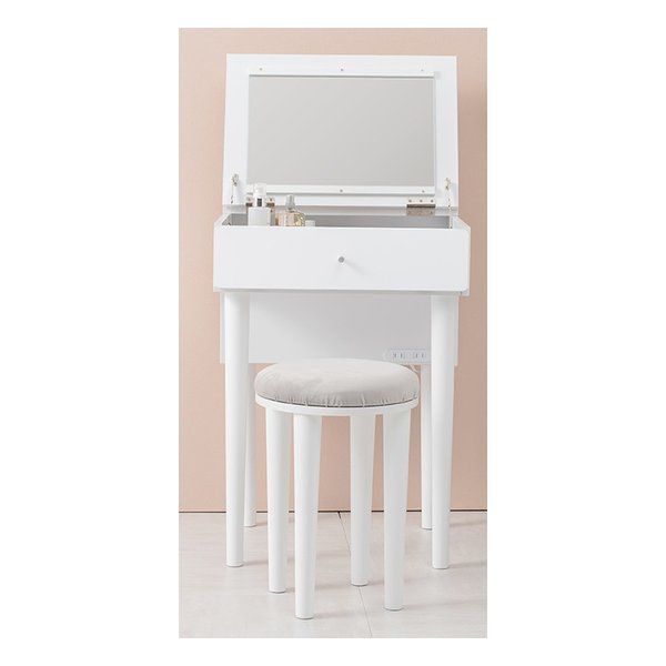 【新品】萩原 ハギハラ ドレッサードレッサー: 約 幅50×奥行61/44.5 スツール付 ホワイト MD-6577WH (2539778) - メルカリ