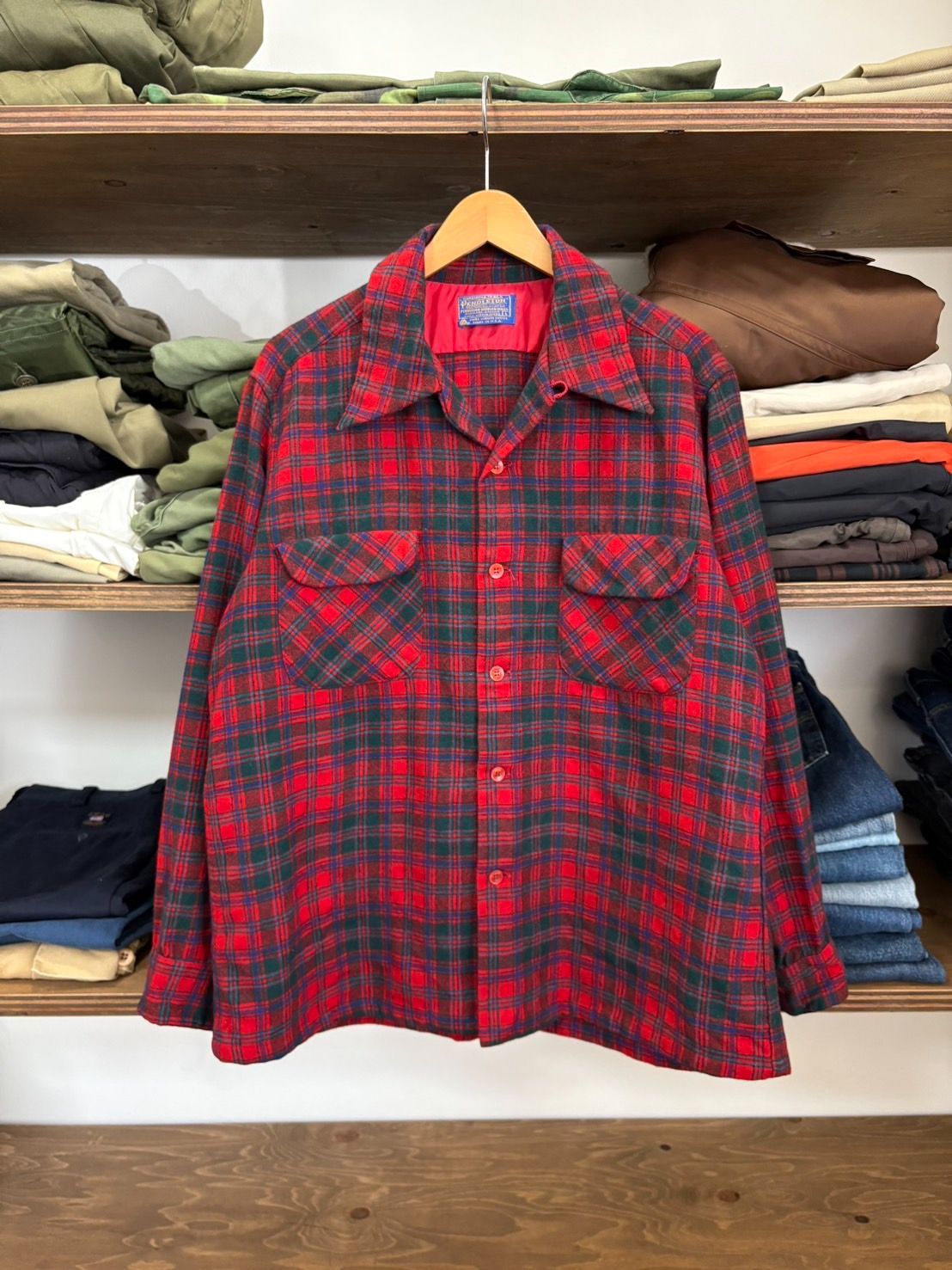 70s PENDLETON wool board shirt made in USA - メルカリ