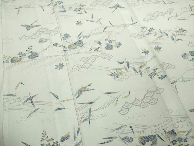 平和屋本店□極上 洗える最高級着物 ＜英＞はなぶさ謹製 小紋 単衣 飛