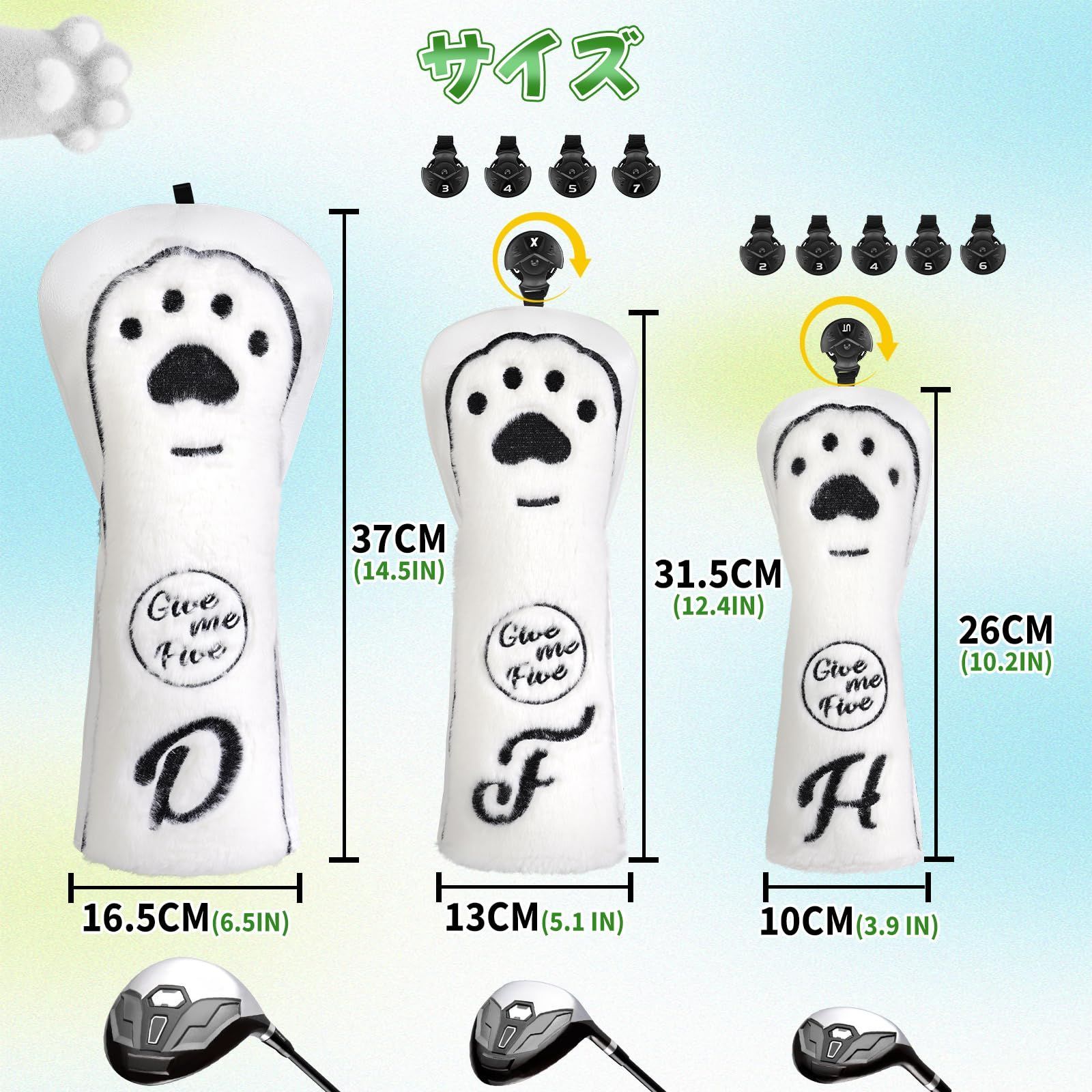 CRAFTSMAN(クラフトマン) ゴルフヘッドカバー 3点セット（1FUT）/単品