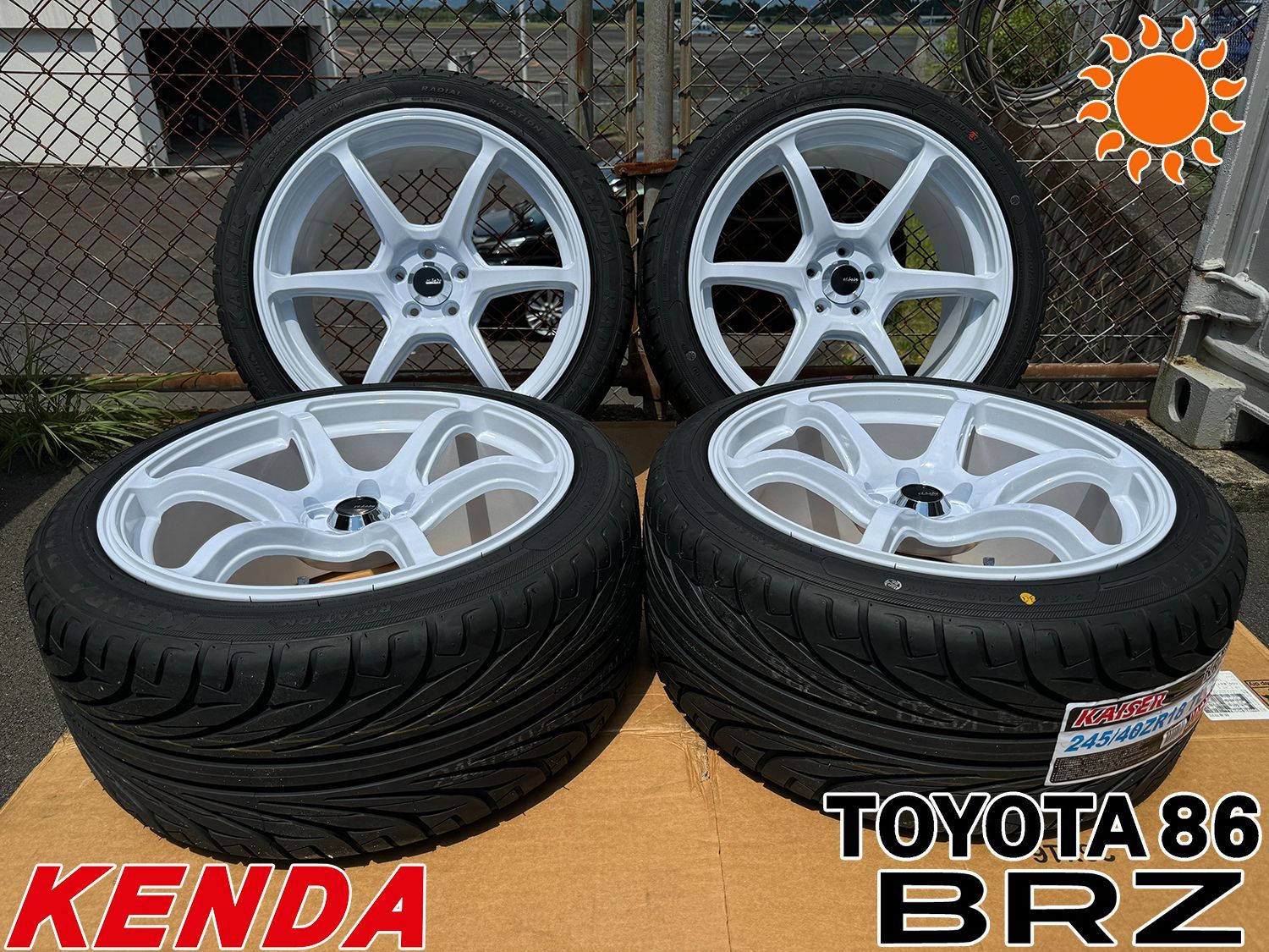 【トヨタ 86】【スバル BRZ】18インチ タイヤホイール 4本セット 1台分 レーシング系 KENDA KR20 225/40R18 235/40R18 ケンダタイヤ 走り系 ドリ車 ...
