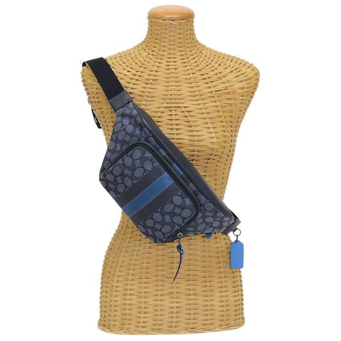 コーチ COACH トンプソン ベルト バッグ シグネチャー ジャカード