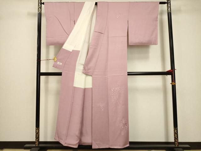 平和屋着物□訪問着 総刺繍 藤花房 鴇色 やまと誂製 正絹 逸品