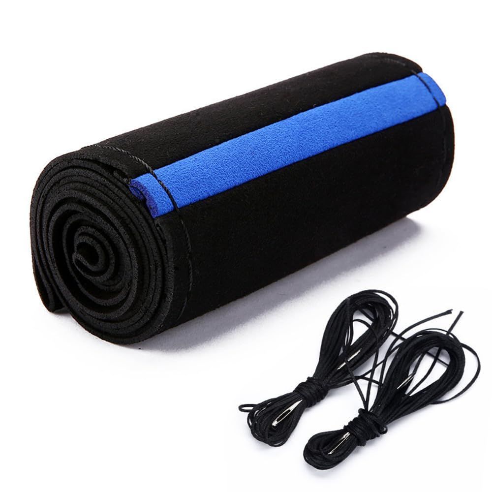 特価商品 TATACLEA ハンドルカバー 編み込み式 ステアリングカバー 手縫い 通気性 人工スエード生地 直径38cm 超薄い触感 滑り止め 持ちやすい 手触りよし オールシーズン対応 ...