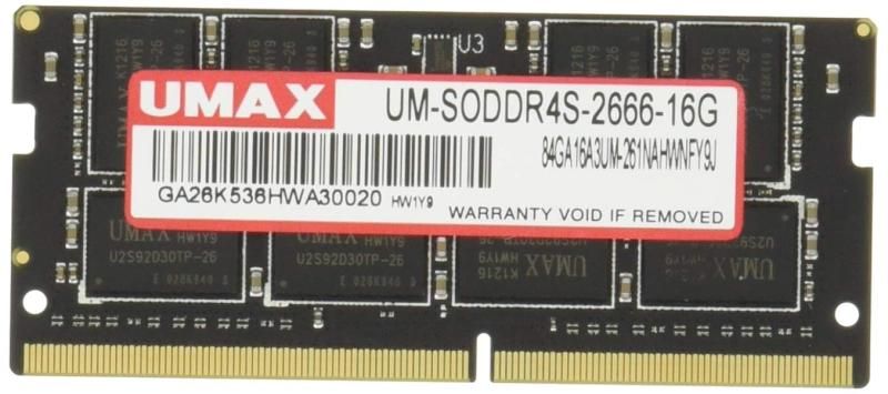 UMAX Technologies ノート用DDR4 SO-DIMM 16GB ×1枚 ヒートシンク無し (型番-UM-SODDR4S ...