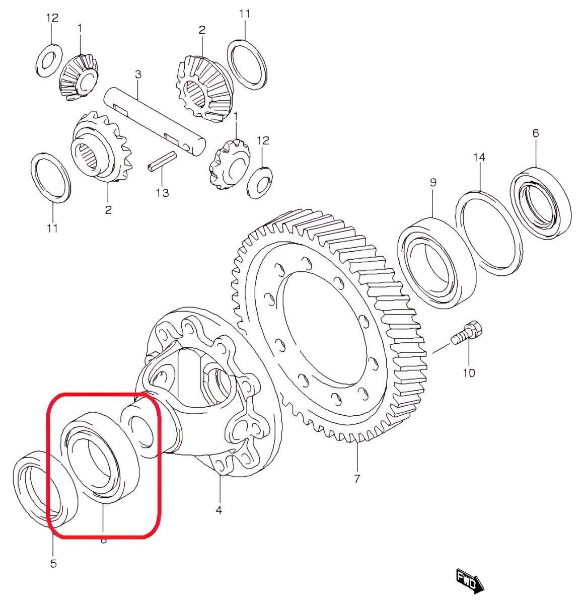 スズキ 純正 スイフトスポーツ デイフアレンシヤルサイド ベアリング Bearing assy diff side SUZUKI 未使用 ...