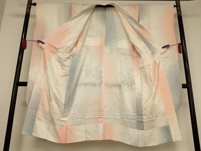 平和屋着物□長襦袢 袷 草花文 暈し染め 正絹 逸品 AAAT9829jd 平和屋