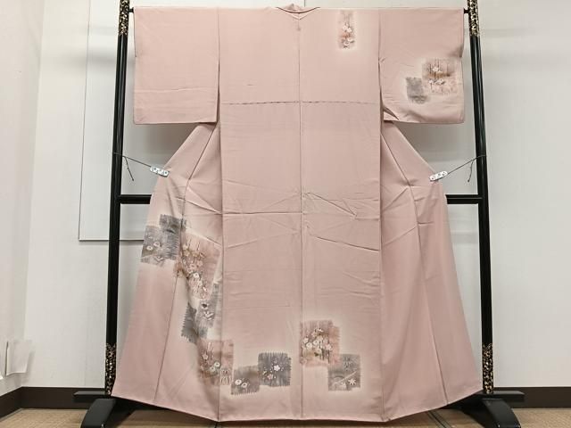 平和屋着物○訪問着 絞り 松竹梅 暈し染め 正絹 逸品 AAAZ7442zg