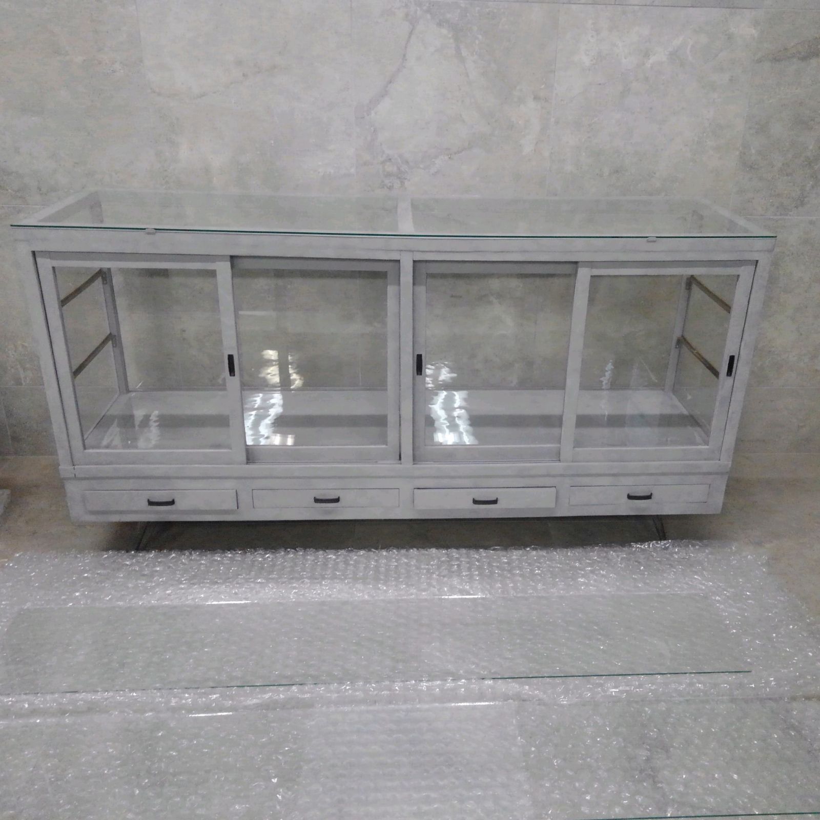 x/x/x/X082-51/ 【発送不可！千葉市稲毛区まで直接引取り】 ガラス ショーケース グレー - メルカリ
