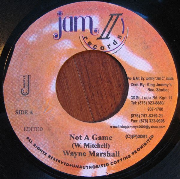 ジャマイカ7” Wayne Marshall Not A Game none Jam II Records /00080 - メルカリ