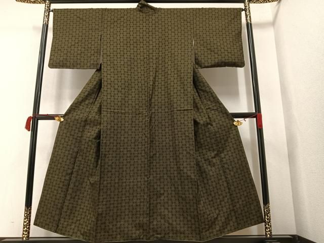 平和屋着物○本場大島紬 9マルキ 抽象文様 正絹 逸品 DAAS2494tw