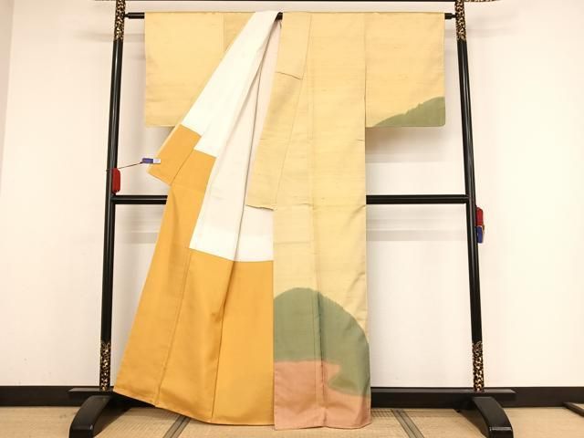 平和屋着物○訪問着 遠山文 正絹 逸品 AAAZ3799ck 平和屋着物○紬