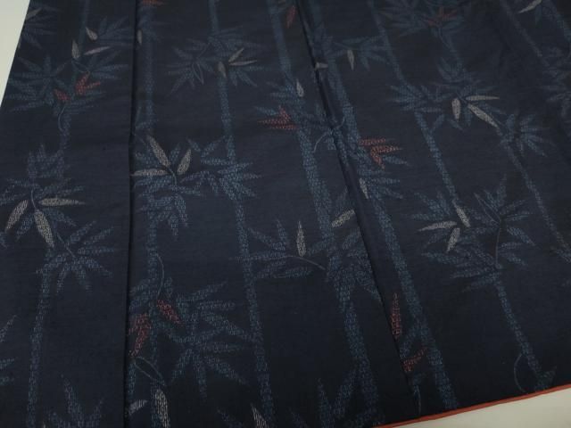 平和屋着物□上質な紬 80亀甲 笹竹文 正絹 逸品 DAAS9765zy