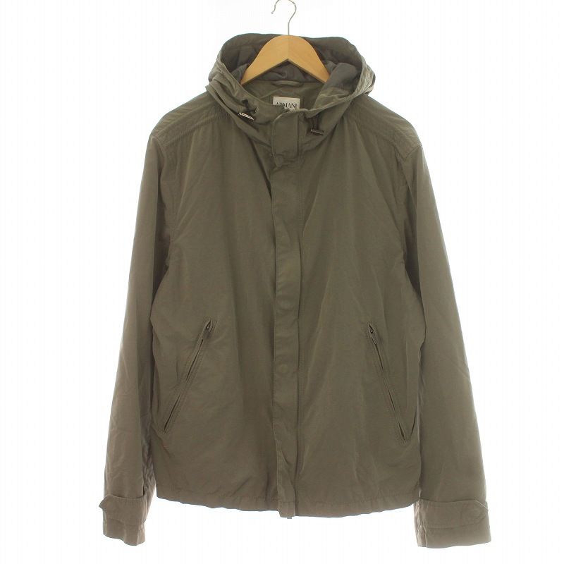 アルマーニ コレツィオーニ ARMANI COLLEZIONI ブルゾン ジャケット ジップアップ フード付き 1 S グレー /IR GY03 - メルカリ