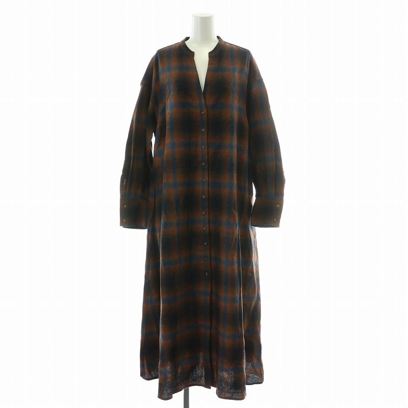 ペンドルトン PENDLETON 23AW JOURNAL STANDARD RELUME gauze etermin chk op ガーゼエターミンチェックワンピース シャツ マキシ ロング ...