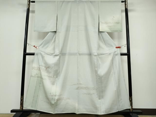 平和屋着物□訪問着 作家物 こぼれ松葉枝花文 暈し染め