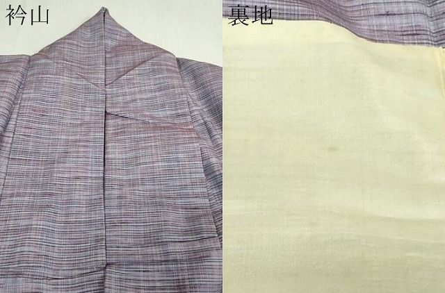 平和屋着物▽上質な紬 単衣 樹林文 正絹 逸品 AAAZ9338fy