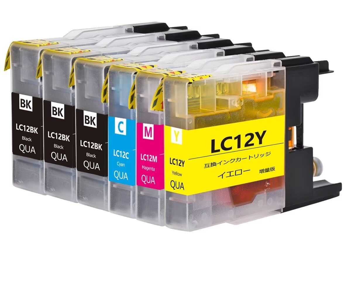 LC12-4PK LC12 LC17 互換インクカートリッジ ブラザー()用 LC12 インク 6本セットLC12-BKブラックx3・LC12-Cシアン・LC12-Mマゼンタ・LC12-Y ...
