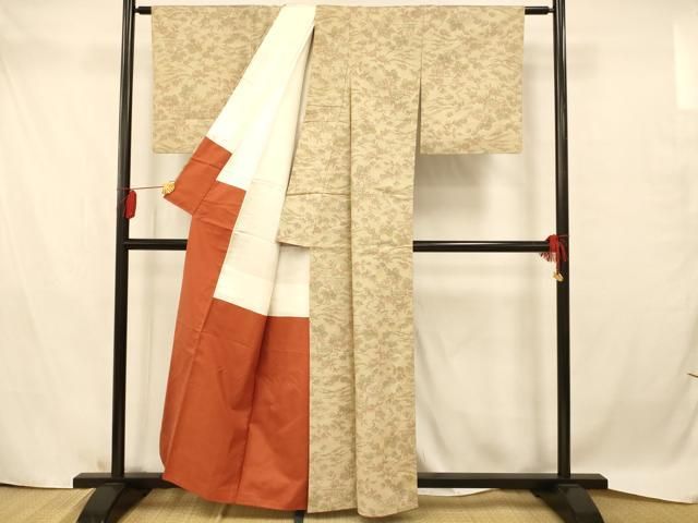 平和屋着物○上質な紬 間道 正絹 逸品 AAAW1843ph