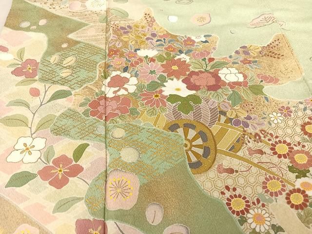 平和屋着物○京友禅の第一人者 松井青々 訪問着 花車