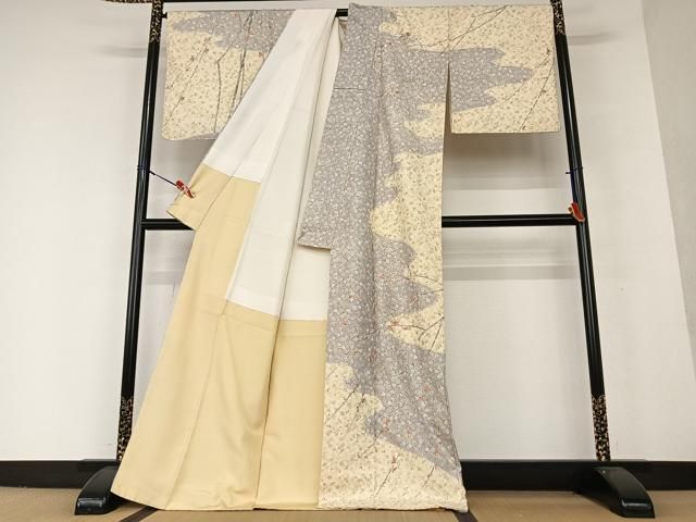 平和屋着物○極上 石川県指定無形文化財 牛首紬 白山工房 手織り 訪問