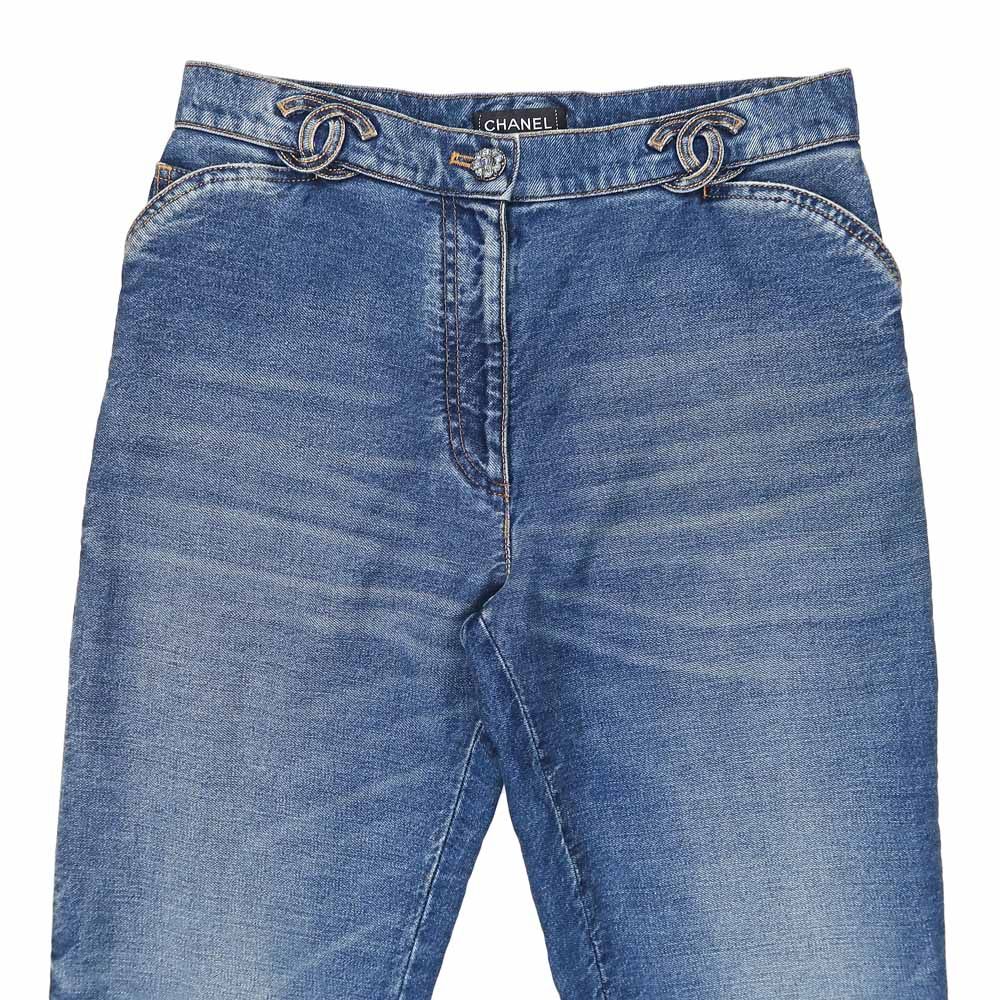 名東】シャネル デニムパンツ P76791V69116 38 NX158 ブルー系 名東】シャネル デニムパンツ P76791V69116 38 NX158 ブルー系