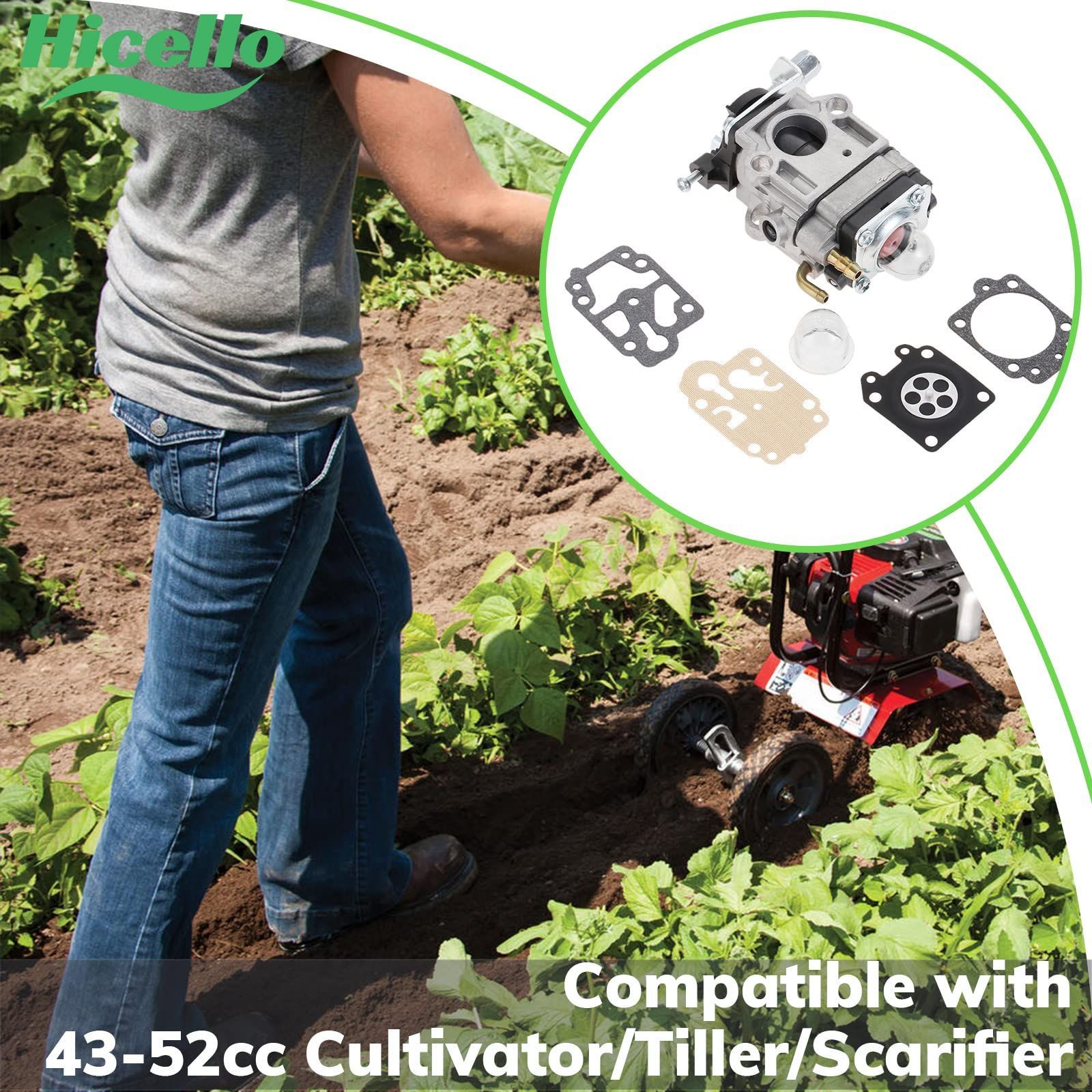 【セール中】キャブレターキット 刈払機 草刈機用 MP15 43CC 52CC CG430 CG520 BC430 BC520 用 修理キット ...