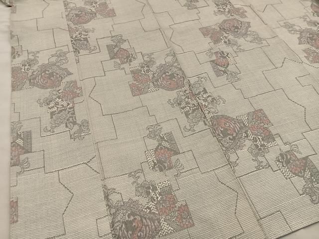 平和屋着物□上質な紬 花鳥文 正絹 逸品 BAAU5944mz