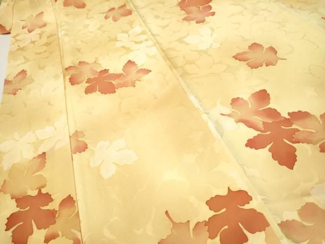 平和屋着物▽上質な小紋 単衣 地紋起こし 風景文 暈し染め