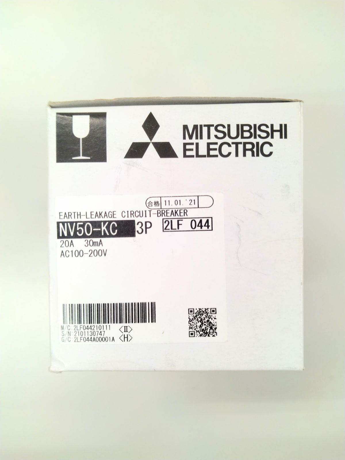 正規代理店購入 三菱電機 分電盤用遮断器・制御盤用遮断器 NV50-KC 3P 20A 30MA - メルカリ