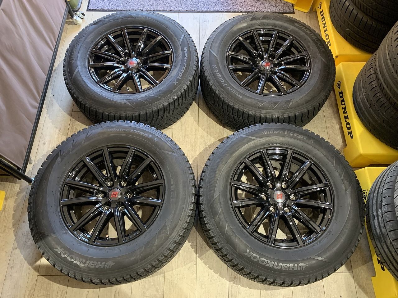 【2503024】スタッドレス KYOHO SEIN 17インチ 7.5J +25 PCD139.7 6H + Hankook Winter icept X 265/65R17 2019年 6 ...