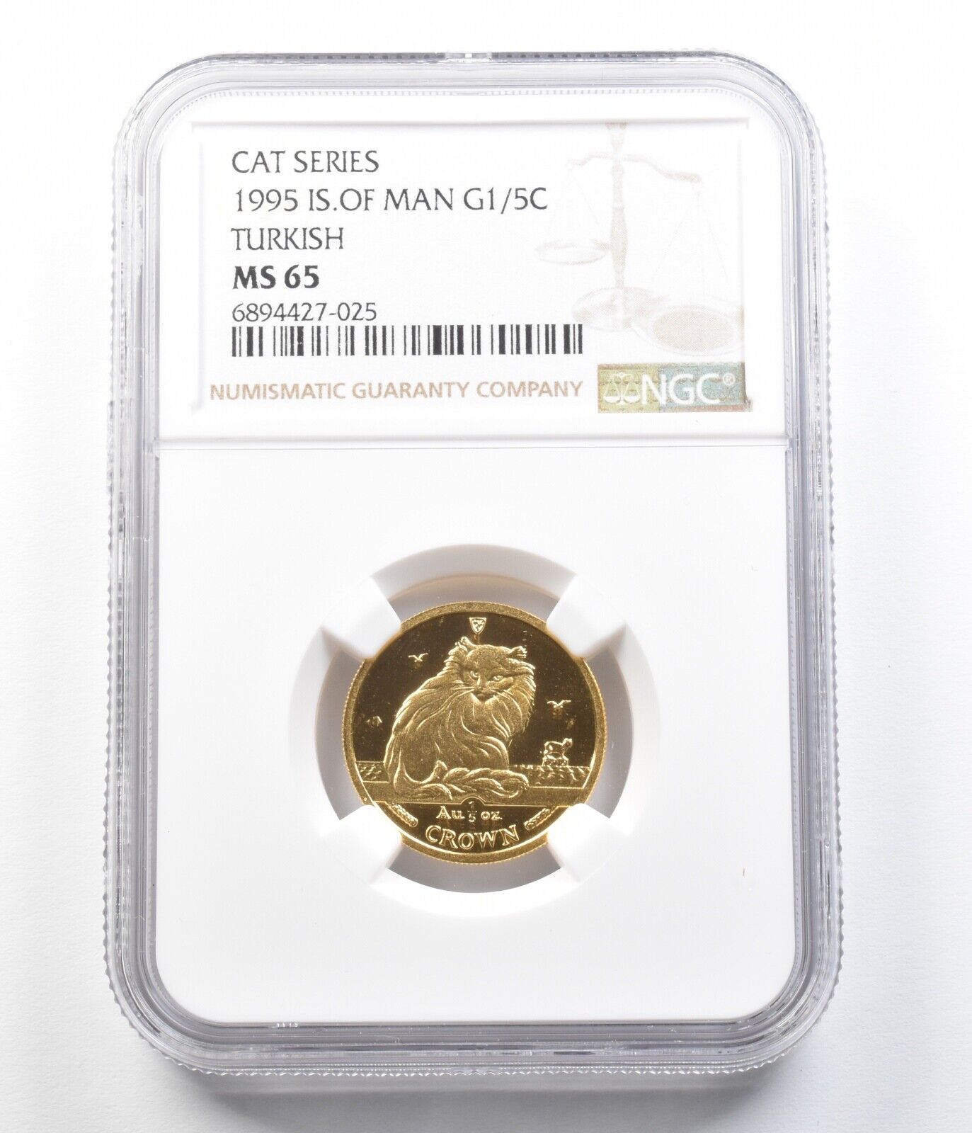 1995年 マン島 1/5 クラウンゴールドキャットシリーズ トルコ MS65 NGC *4456 - メルカリ
