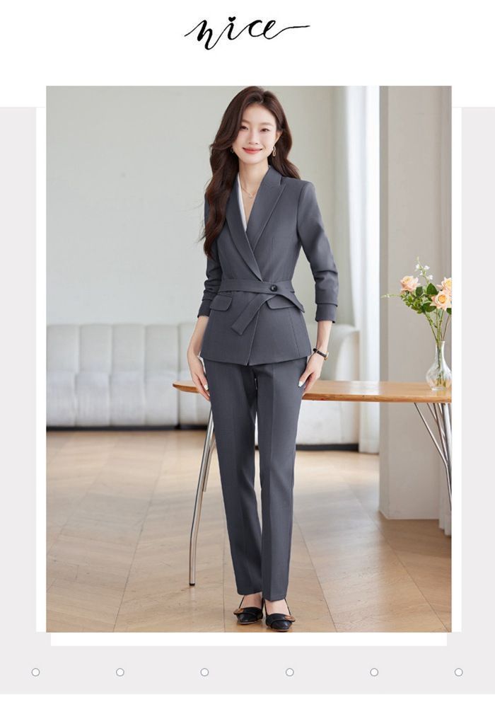 スーツ レディース ビジネス パンツスーツ 九分丈パンツ セットアップ 卒業式 入学式 結婚式 通勤 オフィス  体型カバー 春 夏 スーツ レディース ビジネス パンツスーツ 九分丈パンツ セットアップ