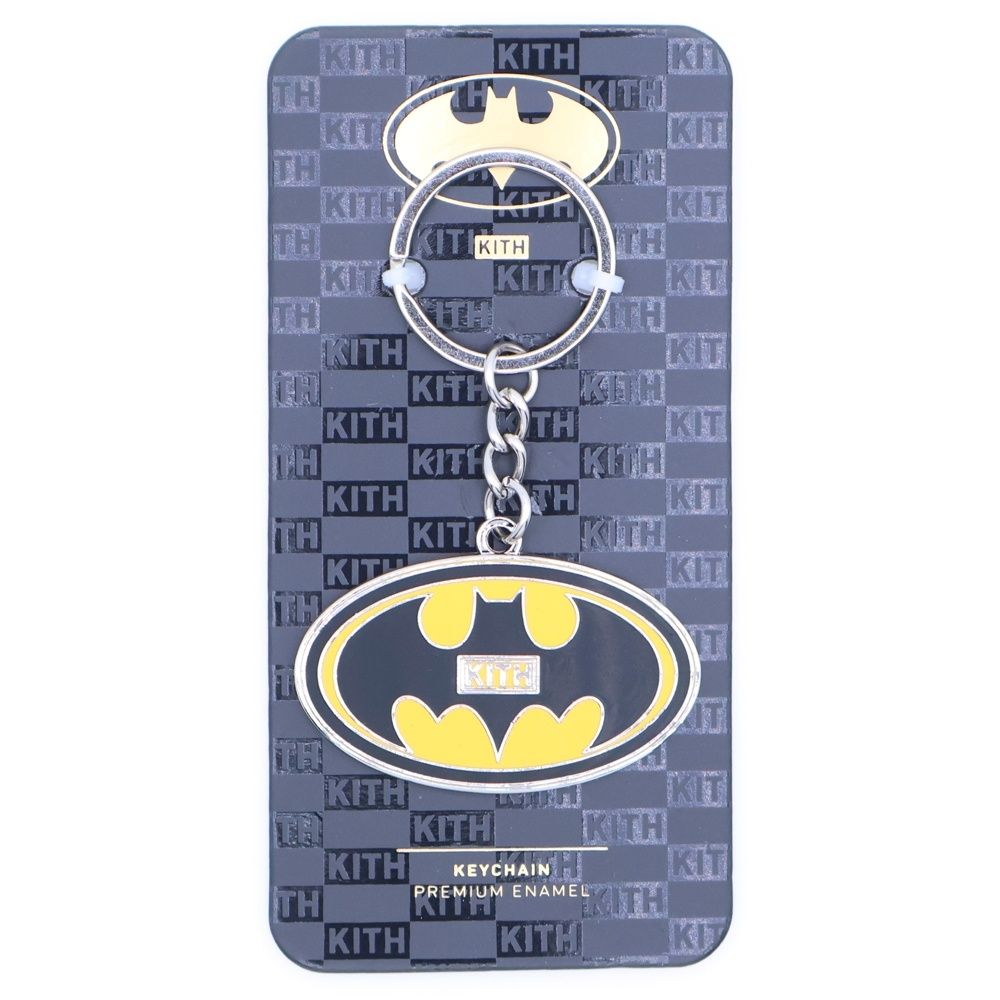KITH (キス) ×Batman Symbol Keychain バッドマン シンボル キーチェーン ブラック/イエロー KHLHO0025 ...