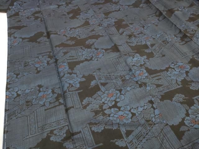 平和屋着物□本場大島紬 7マルキ 風景花文 正絹 逸品 未使用 AAAZ1877gw