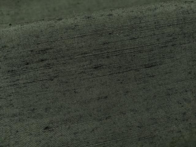 平和屋着物○男性 紬 アンサンブル 色無地 千歳緑色 正絹 逸品