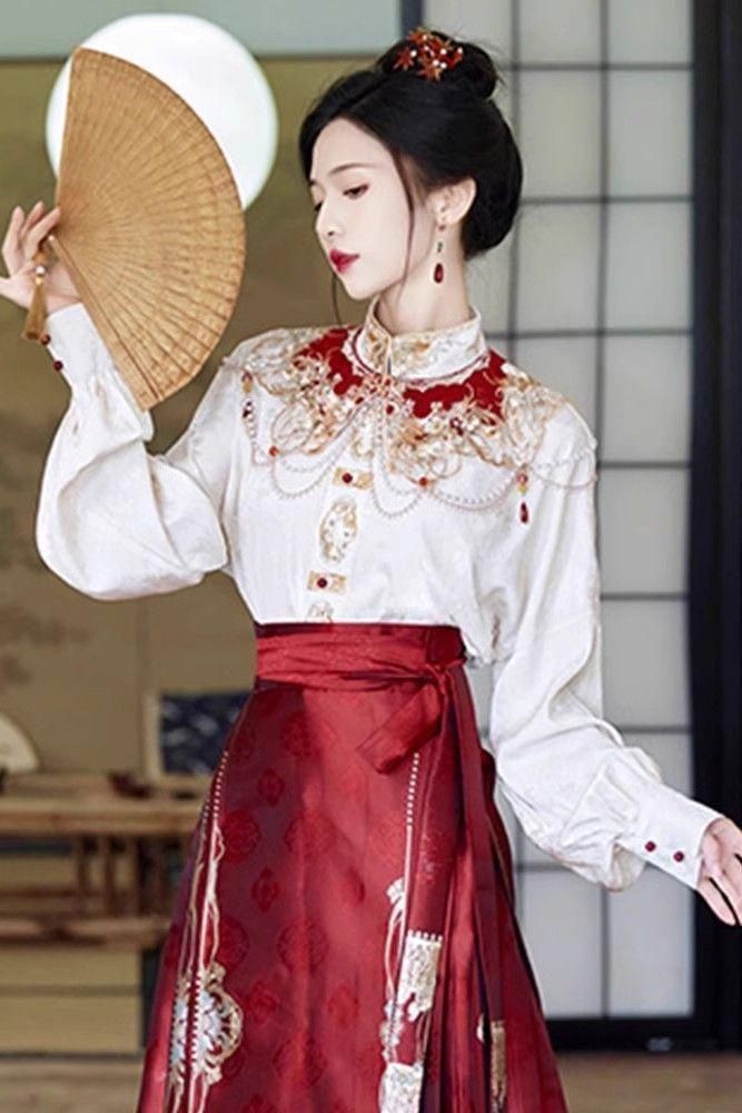 HF-228 豪華刺繍 漢服 かんふく 古風衣装 レトロ風 中華ロリータ