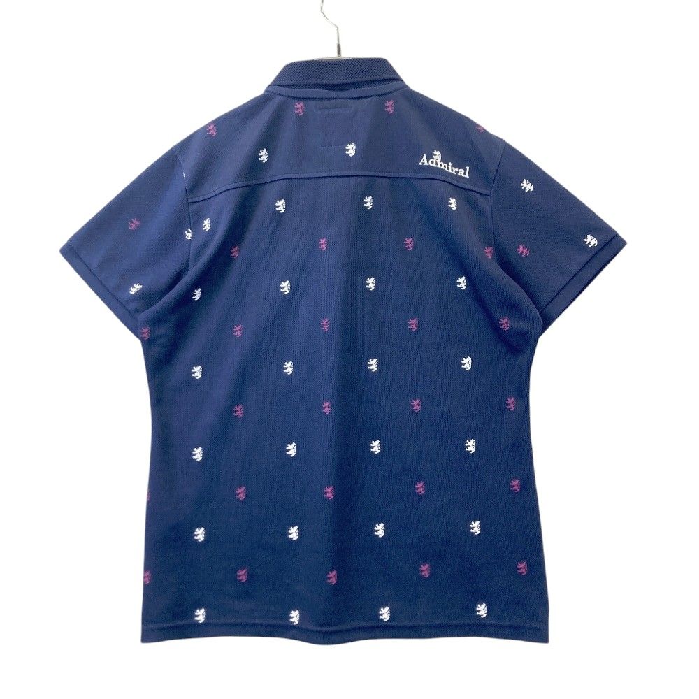 アドミラルゴルフ メンズ ウェア ロゴモノグラム 半袖 ポロシャツ