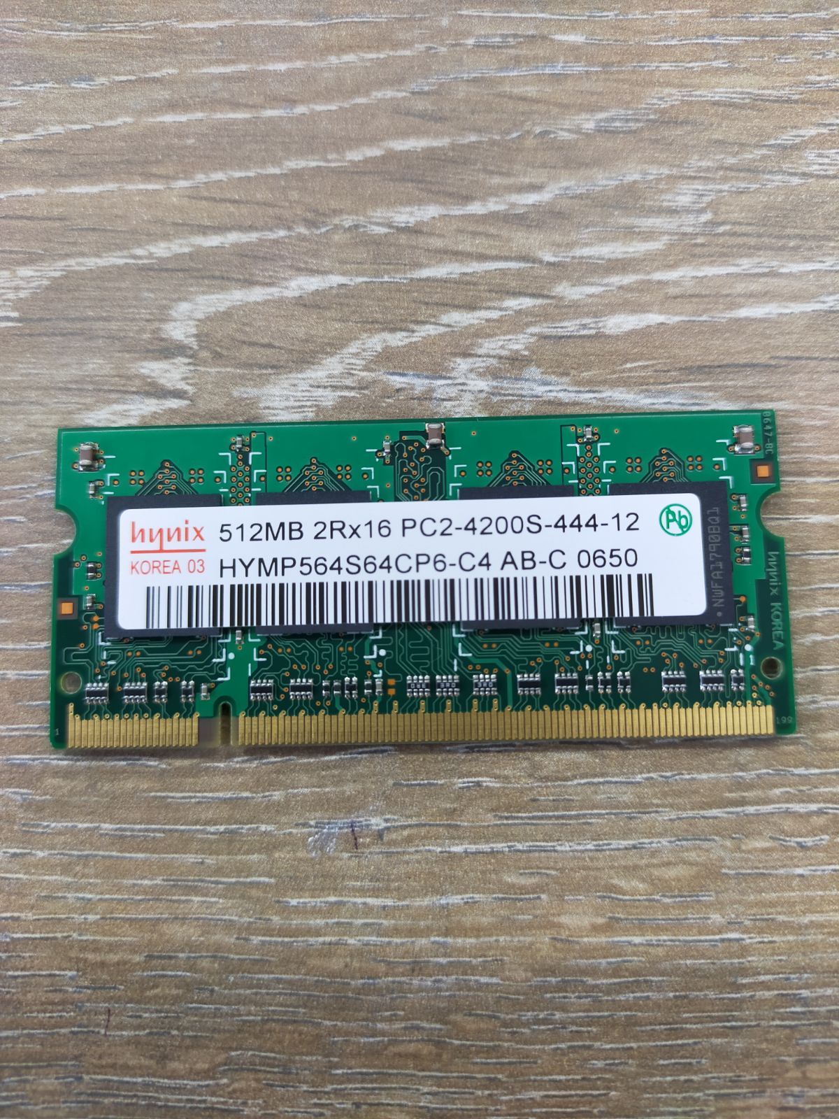ノートPC用メモリ hynix 512MB 2Rx16 PC2-4200S-444-12 - OAマート - メルカリ