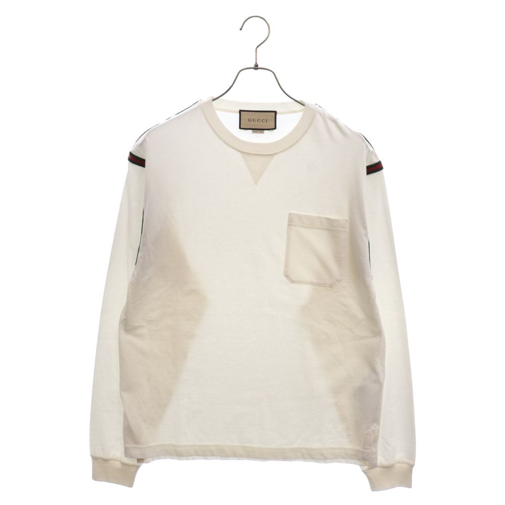 GUCCI (グッチ) 24AW Cotton jersey T-shirt コットン ジャージー長袖Tシャツ ホワイト 768441 ...