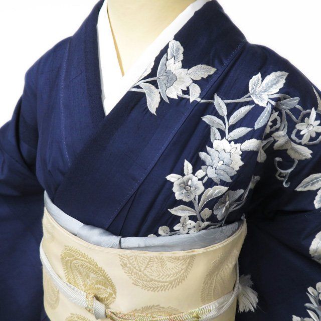 平和屋着物○訪問着 無双 紗袷 紗✕絽 鮎 黒地 正絹 逸品 BAAT9150yc